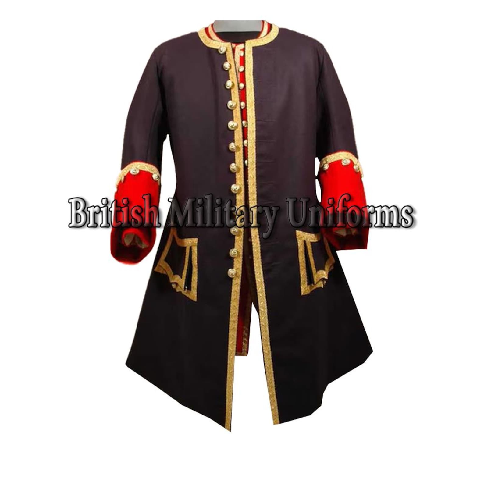 French Navy Officer Jacket, Civil War Reenactment Jacket, Men's Black ...