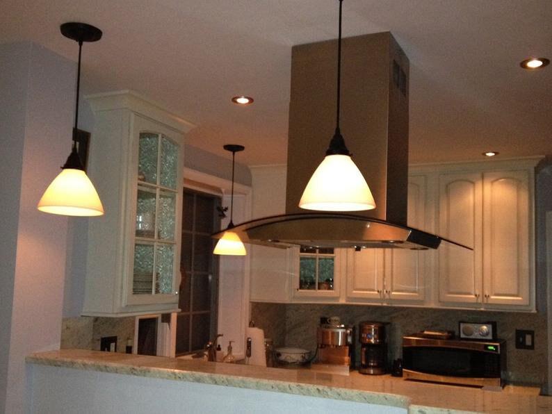 Vintage Milk Glass 1960's 'waffle Pattern' PENDANT Light- Flush Mount ...