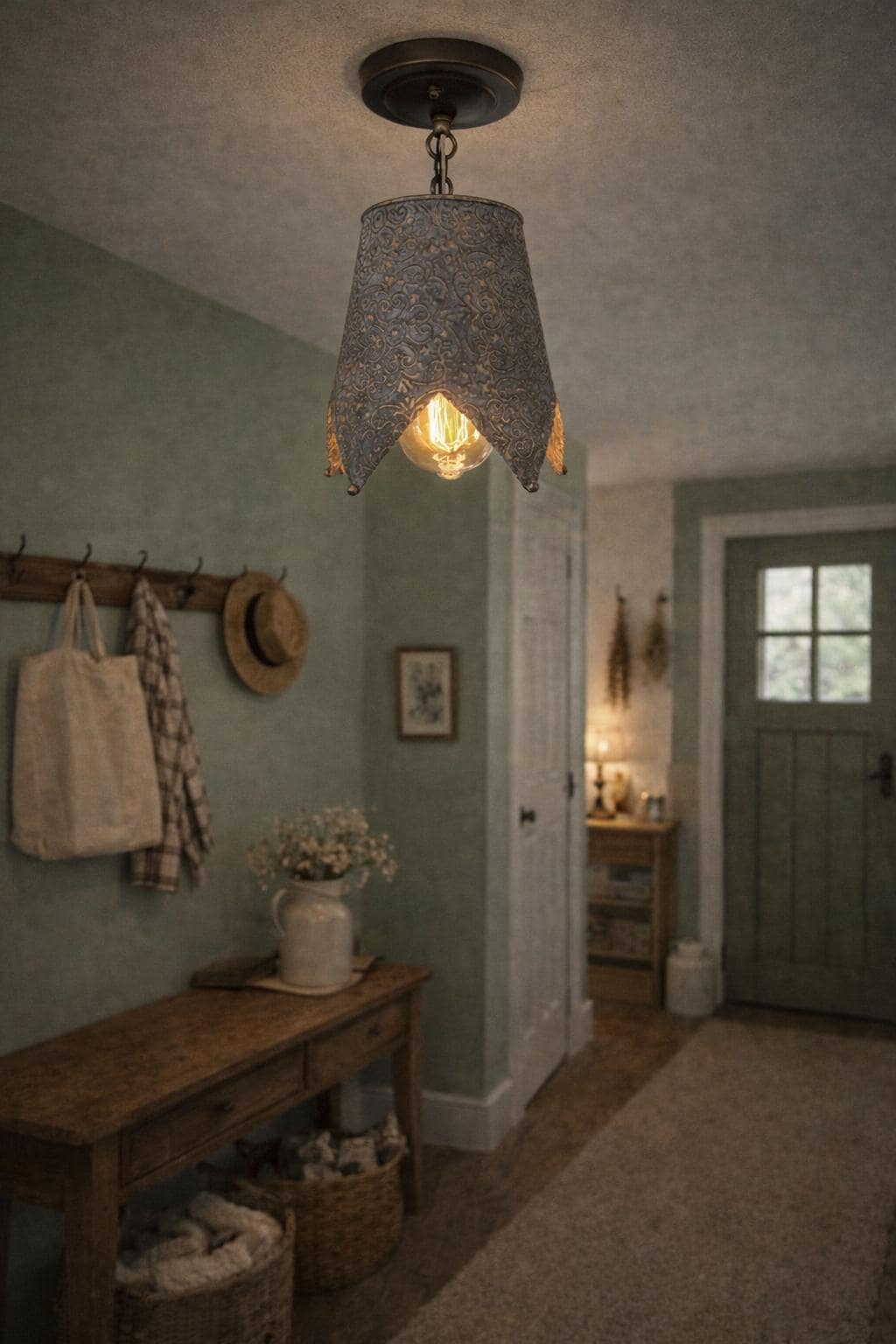 Jubilant FARMHOUSE BARN Ornate Metal Ceiling Lighting Flush Mount ...