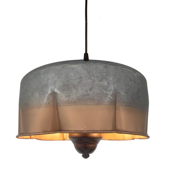 Galvanized Metal Ceiling Light