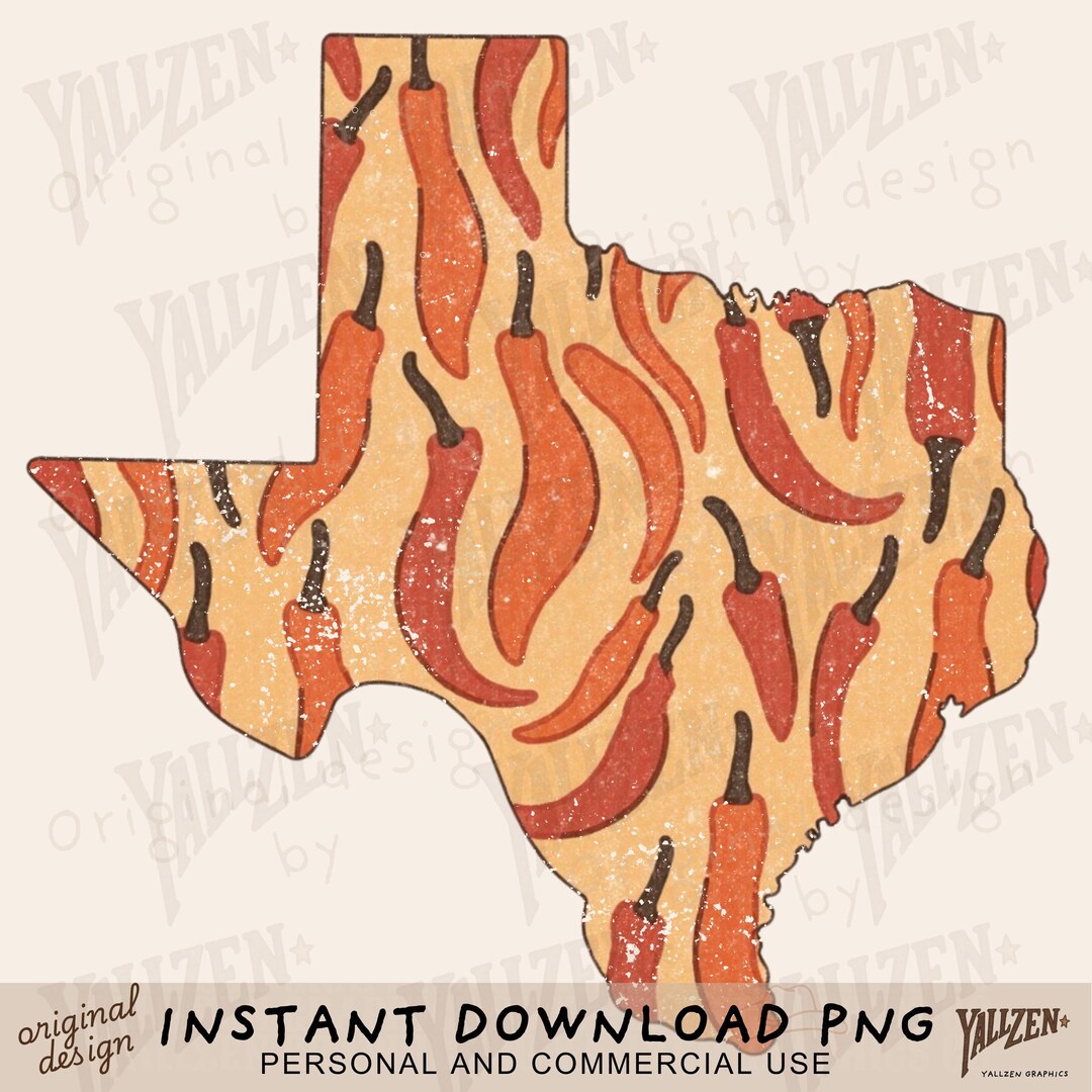Texas Chili Pepper PNG | Spicy Southwestern Clipart | Red Hot Pepper ...