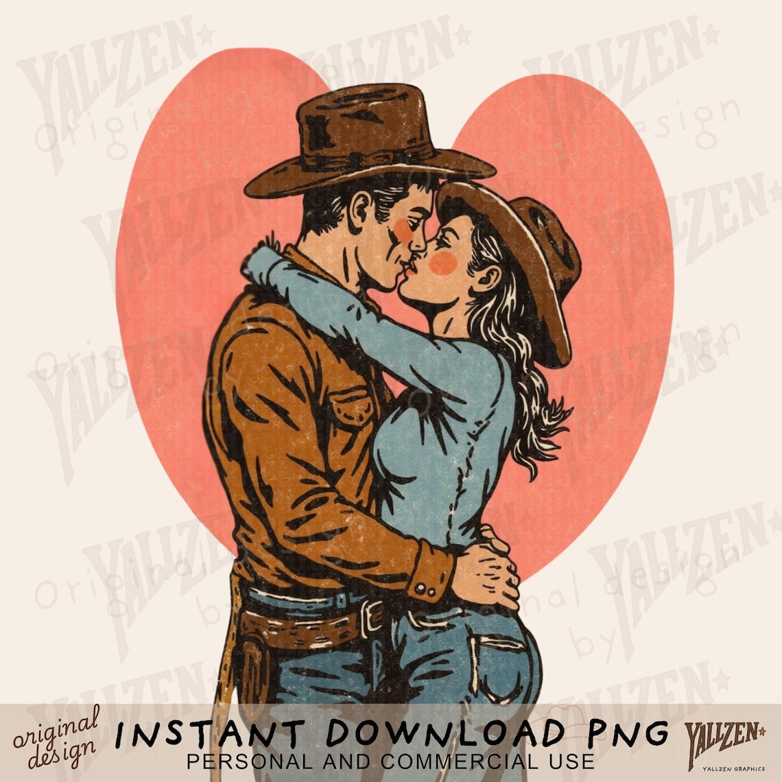 Western Cowboy Couple T-shirt Design, Country Love PNG, Vintage Rodeo ...