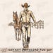 Texas Cowboy Herding PNG | Western Ranch Cattle Drive Clipart | Rustic ...
