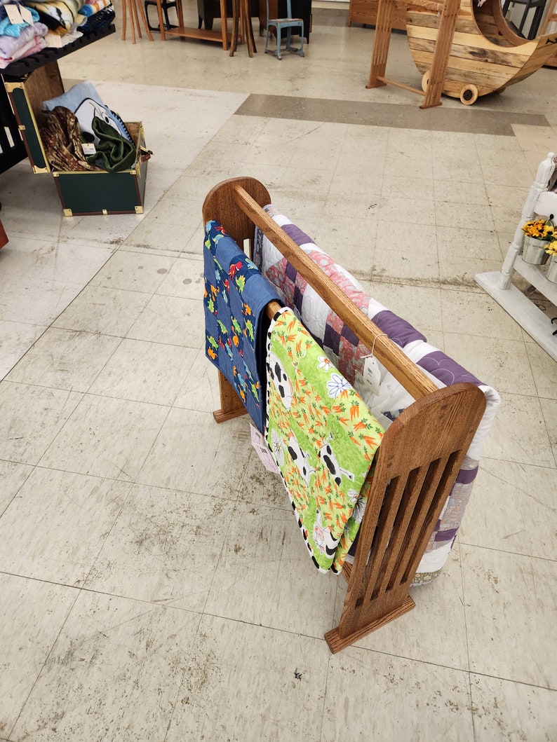 Oak Misson Style Quilt Rack - Etsy