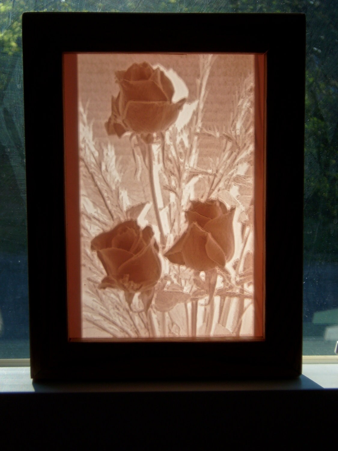 3 Roses Lithopane Carving - Etsy