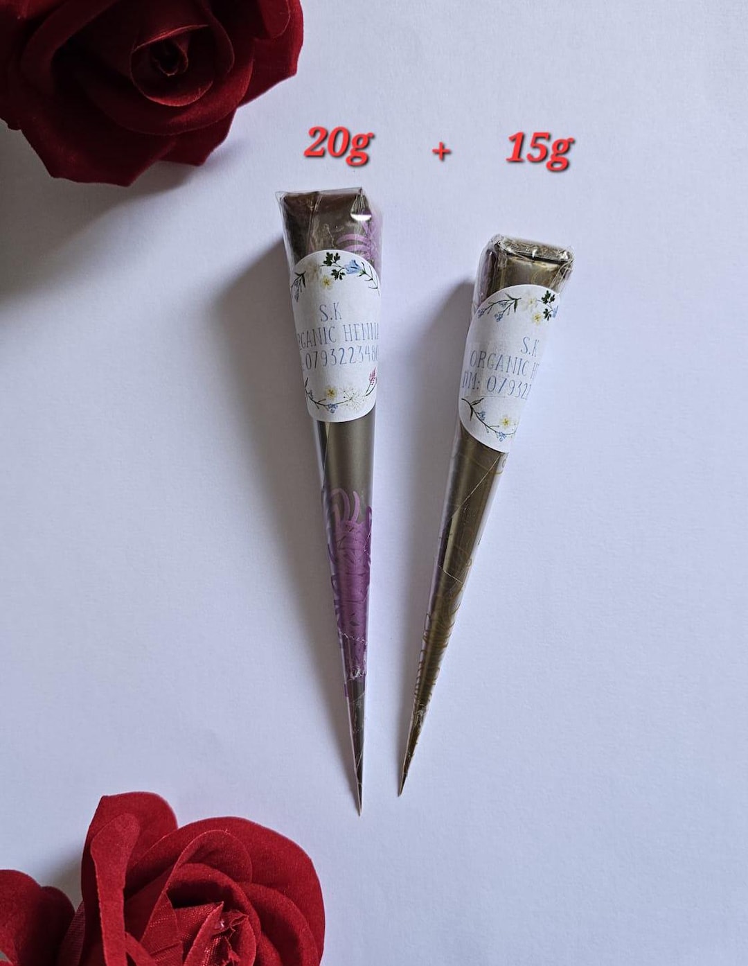 100% Natural Organic Henna Fresh Handmade Mehndi Cones With Essential ...