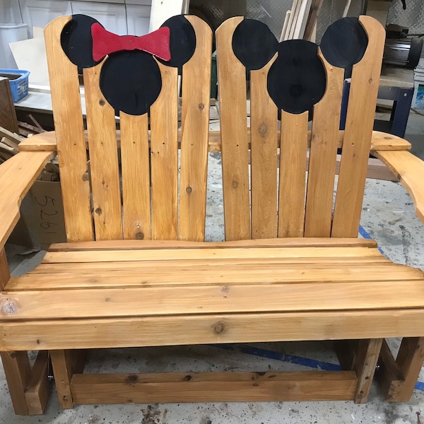 Mickey Mouse Outdoor Furniture Bench - Etsy