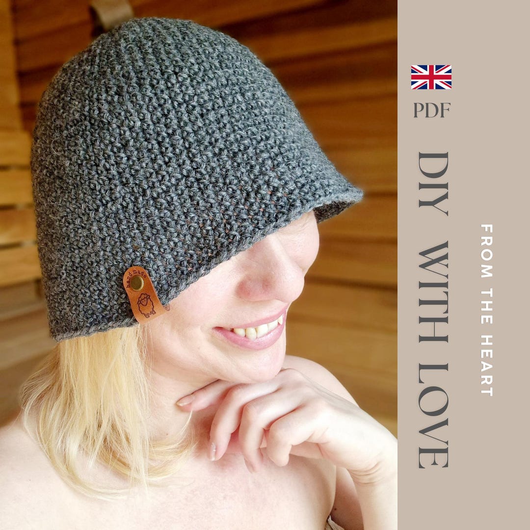 Crochet Sauna Hat Pattern: Beginner-friendly Wool Hat (PDF Guide) - Etsy
