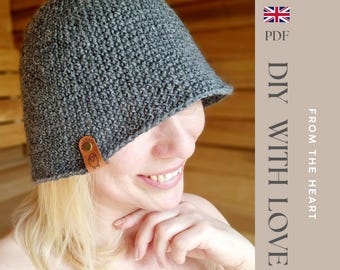 Crochet Sauna Hat Pattern: Wool Hat DIY Guide (PDF) - Etsy