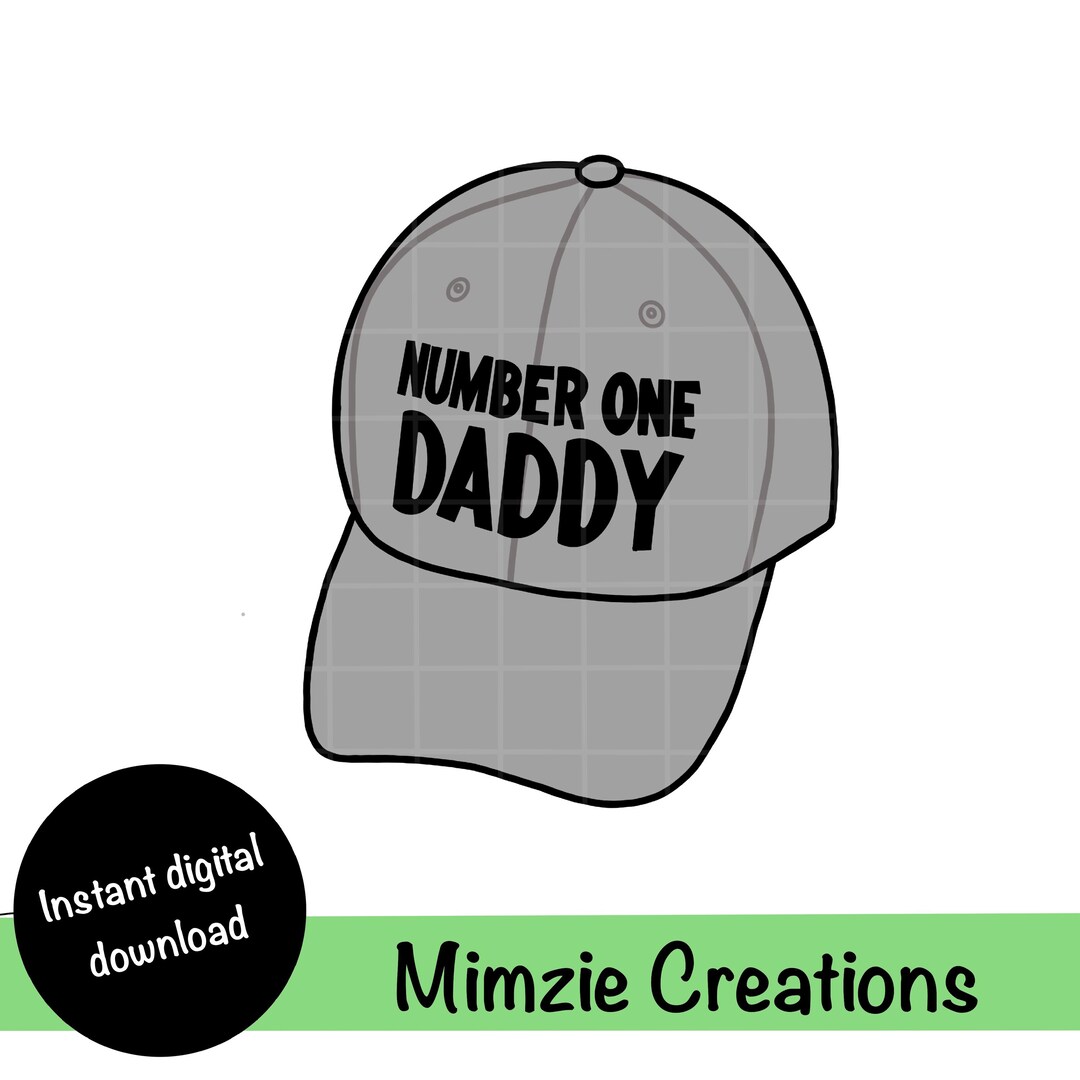 Number One Daddy Cap SVG and PNG, Svg File for Cricut & Silhouette ...