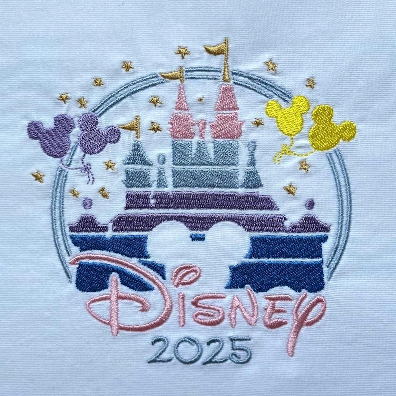 Disney Castle Embroidery Design, Magic Castle Embroidery Machine File ...