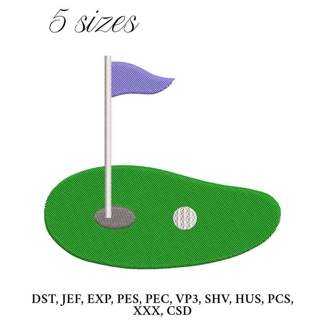 Golf Embroidery Design, Golf Embroidery Machine File, Golf Ball Digital ...