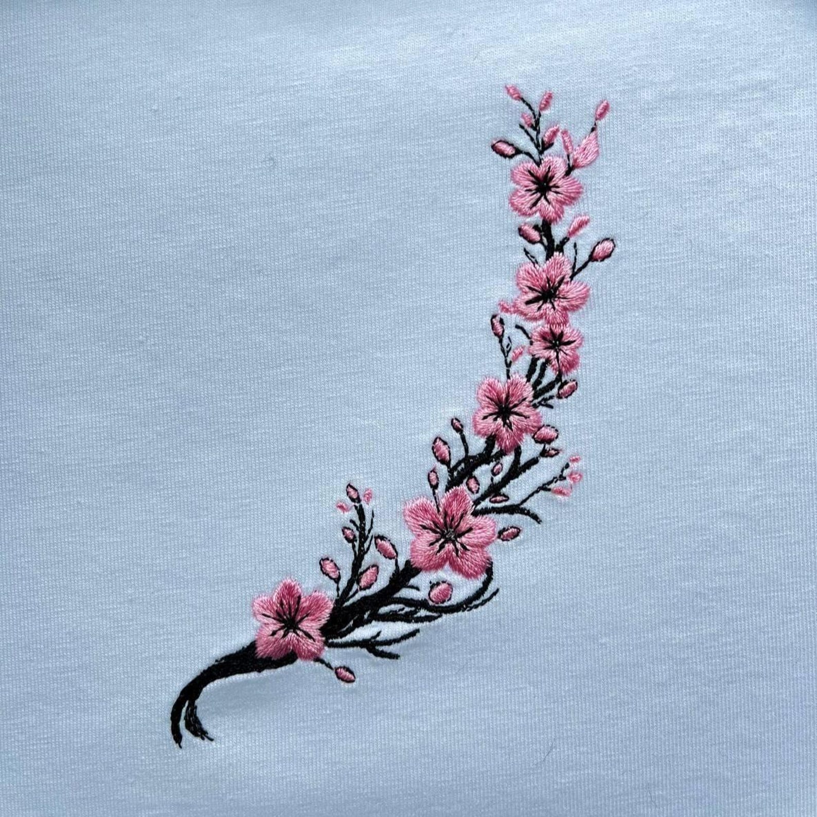 Cherry Blossom Embroidery Design, Sakura Machine Embroidery Design ...