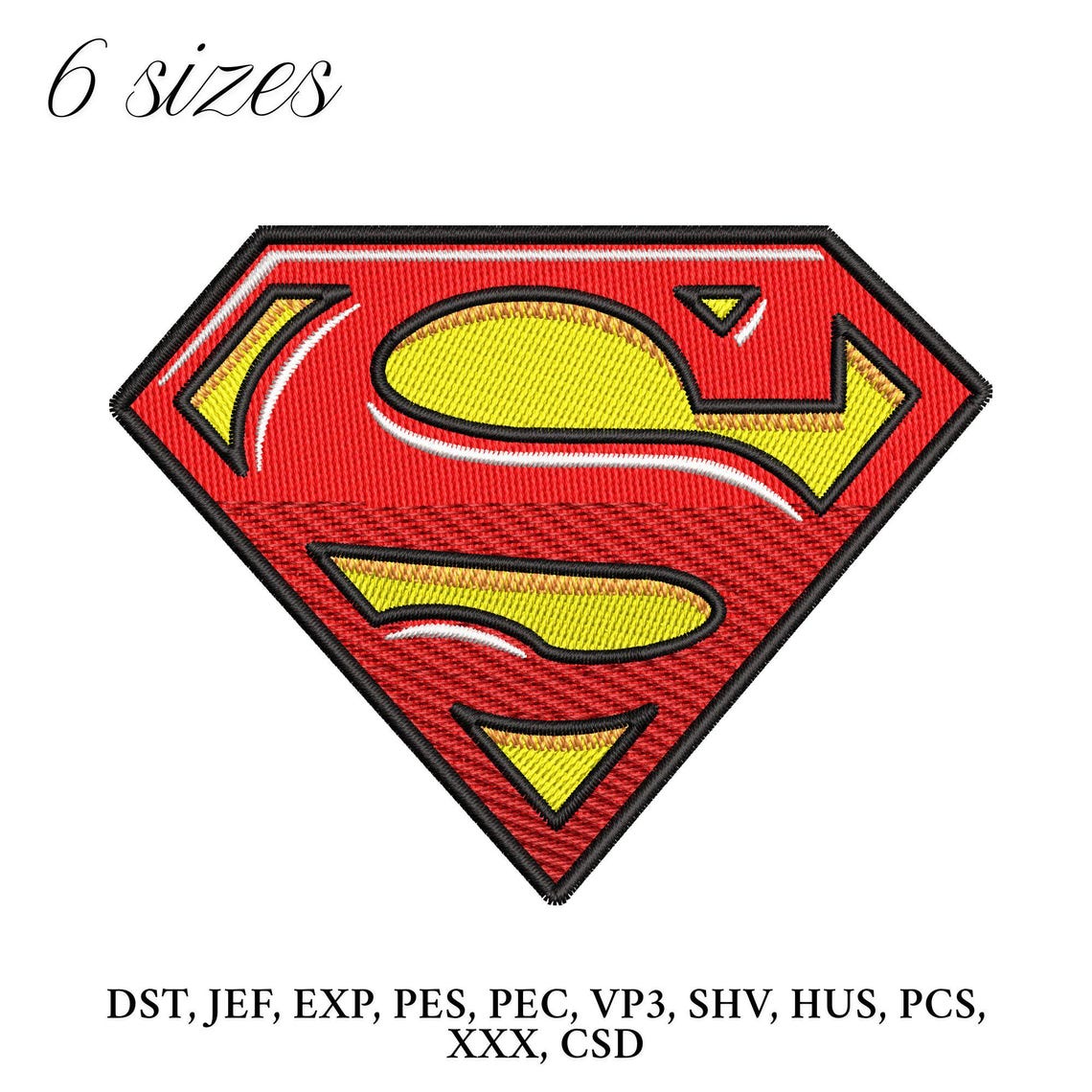 Superhero Logo Embroidery Design, Superhero Embroidery Machine File ...
