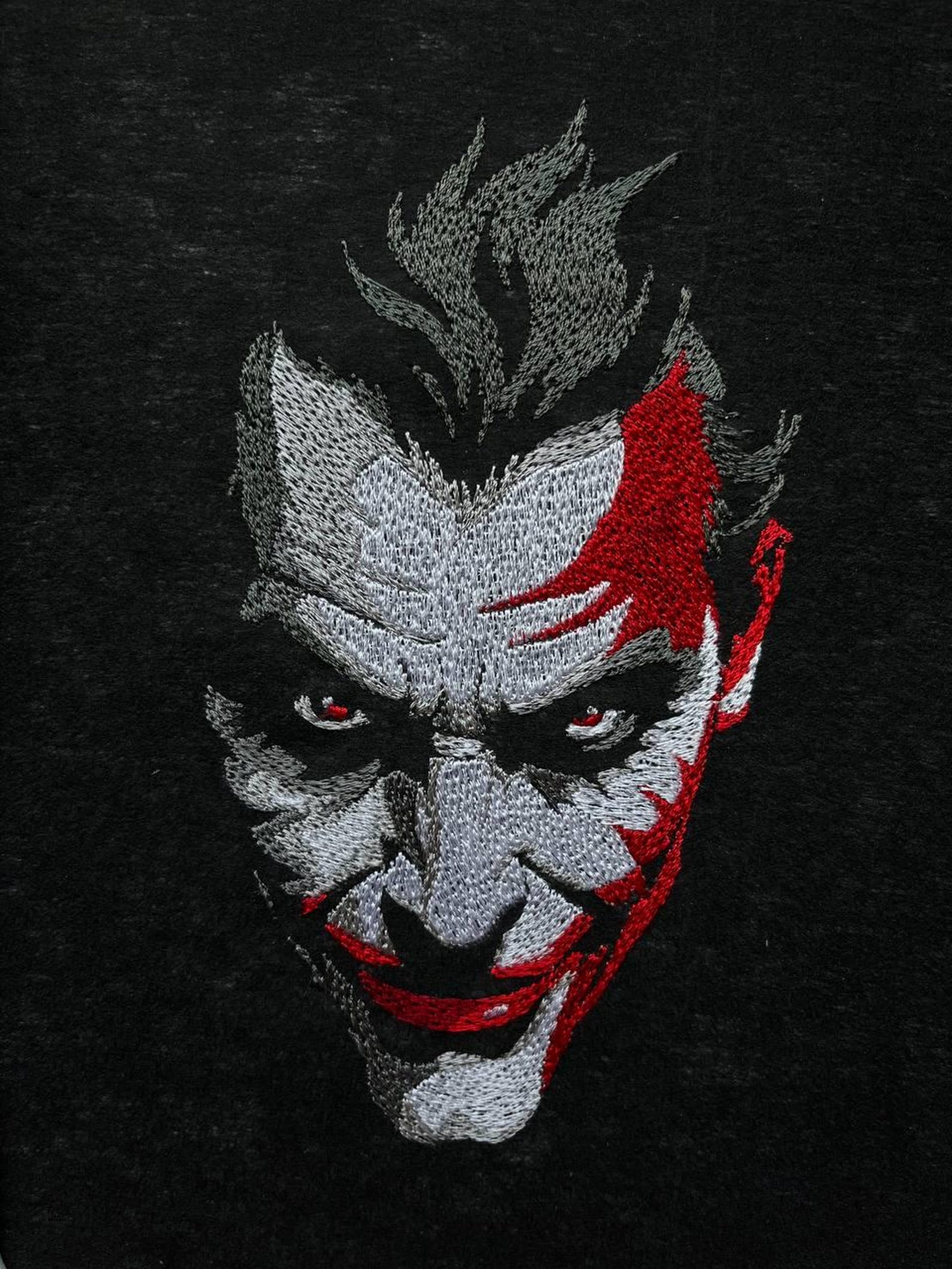 Joker Embroidery Design, Horror Embroidery Machine File, Dark Villain ...