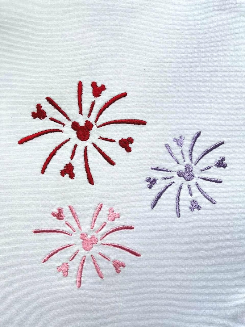 Fireworks With Mickey Embroidery Design, Disney Fireworks Embroidery ...