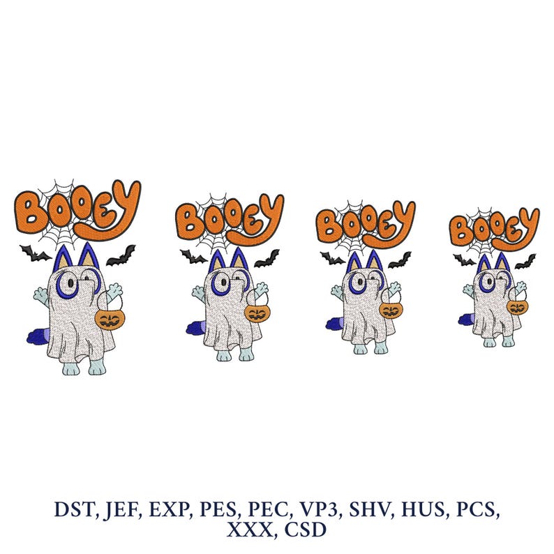 Booey Embroidery Design, Blue Dog Whith Pumpkin Embroidery Machine File ...