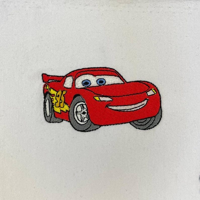Car Embroidery Design, Lightning Embroidery Machine File, Car Digital ...