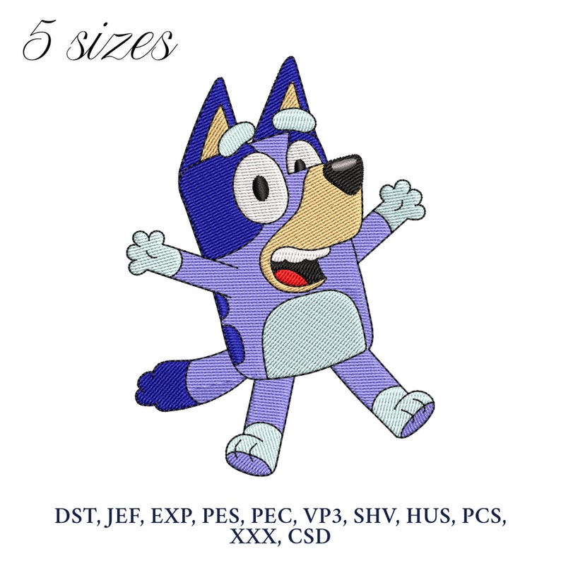 Bluey Embroidery Design, Bluey Embroidery Machine File, Digital ...