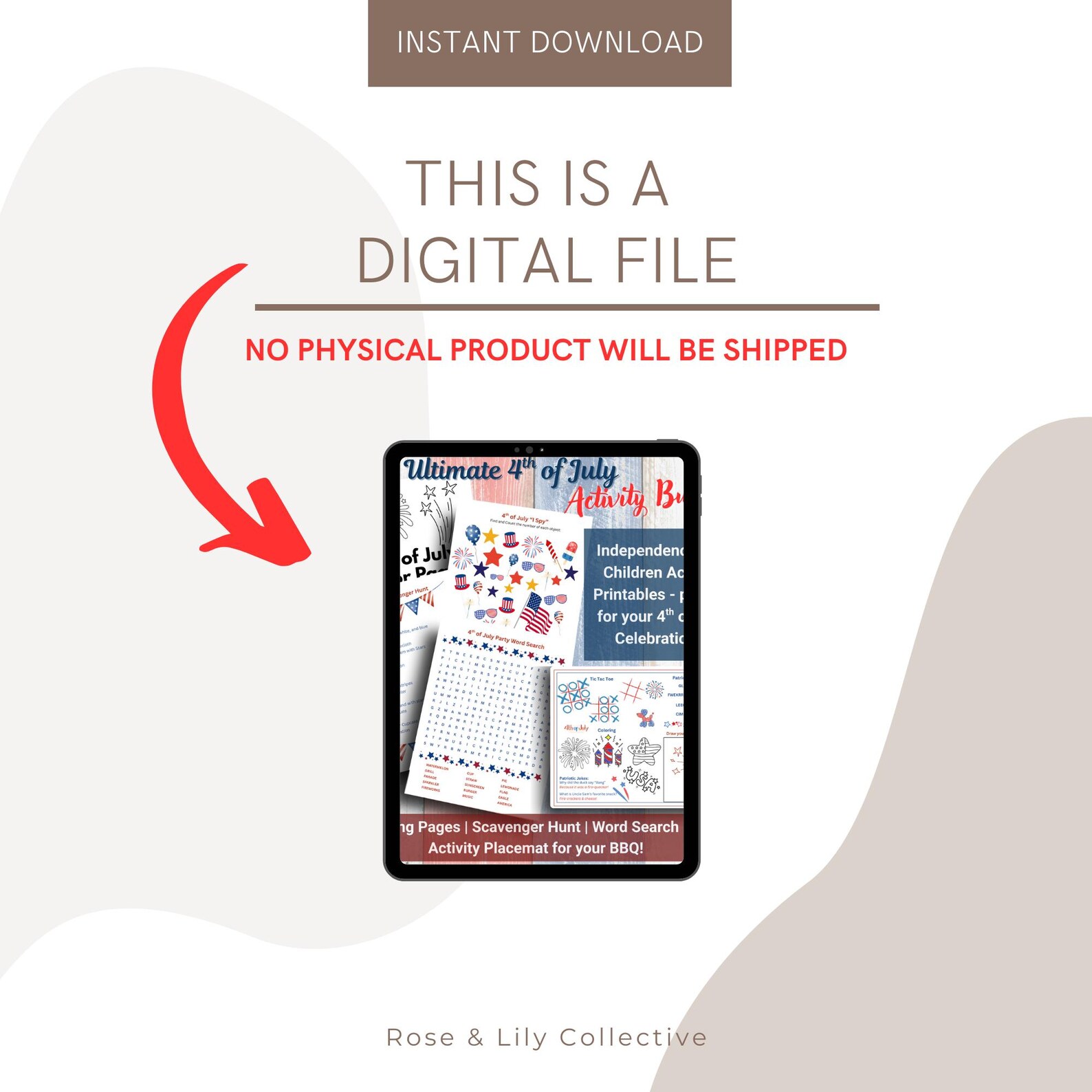 4th of July Activity Pack Printable | Independence Day Fun Pack | Kids ...