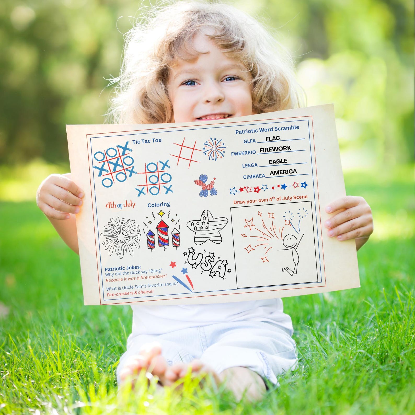 4th of July Activity Pack Printable | Independence Day Fun Pack | Kids ...