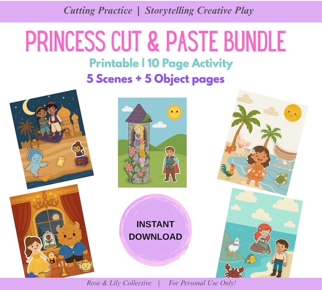 Toddler Printable Activity Pages | Cut and Paste Scissor Skills ...