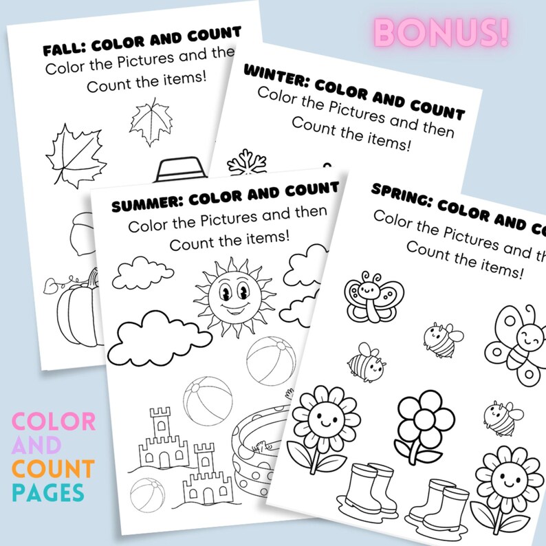 Printable Seasons Kids Coloring Pages | Printable Color Pages for Kids ...