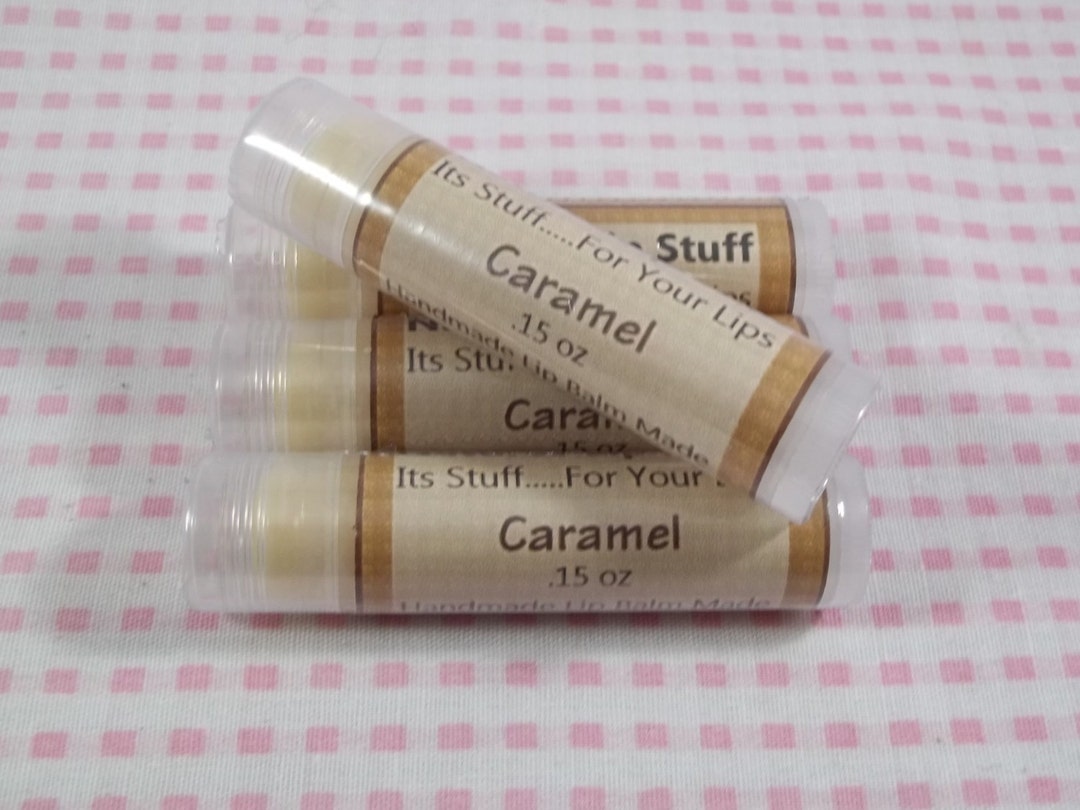 Lip Balm, Caramel Lip Stuff - .15oz Tube of Lip Balm, Handmade Lip Balm ...