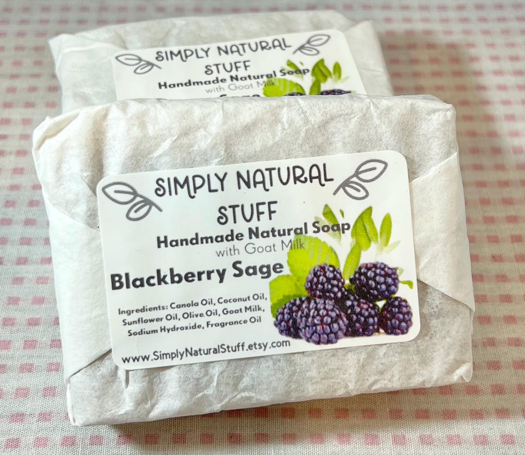 Blackberry Sage Soap, Natural Hot Process Soap, Goat Milk Soap, Bath ...