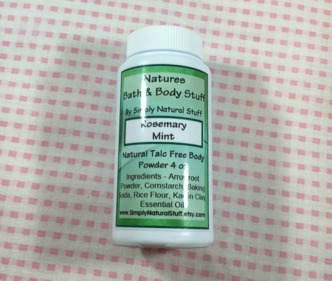 Body Powder, Talc Free Body Powder, Natural Body Powder, Rosemary Mint ...