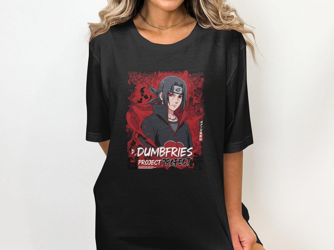 Naruto Anime T-shirt, Itachi Uchiha Graphic Tee, Cool Anime Merch ...
