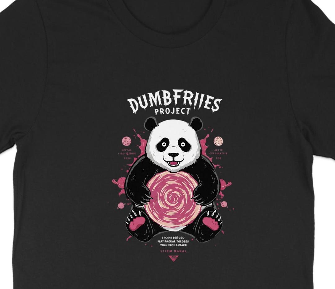 Cute Panda Bear T-shirt, Funny Animal Graphic Tee, Unique Wildlife ...
