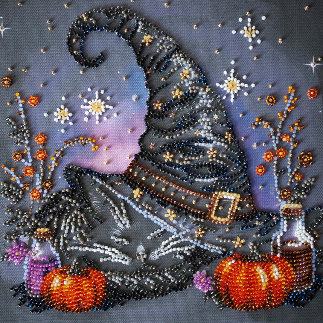 Bead Embroidery Kit - Dream of the Witch, Autumn Magic, Pumpkins ...