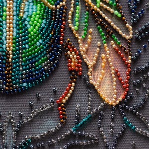 Bead Embroidery Kit - Emerald Beetle, Beaded Scarab Beetle, Insect ...