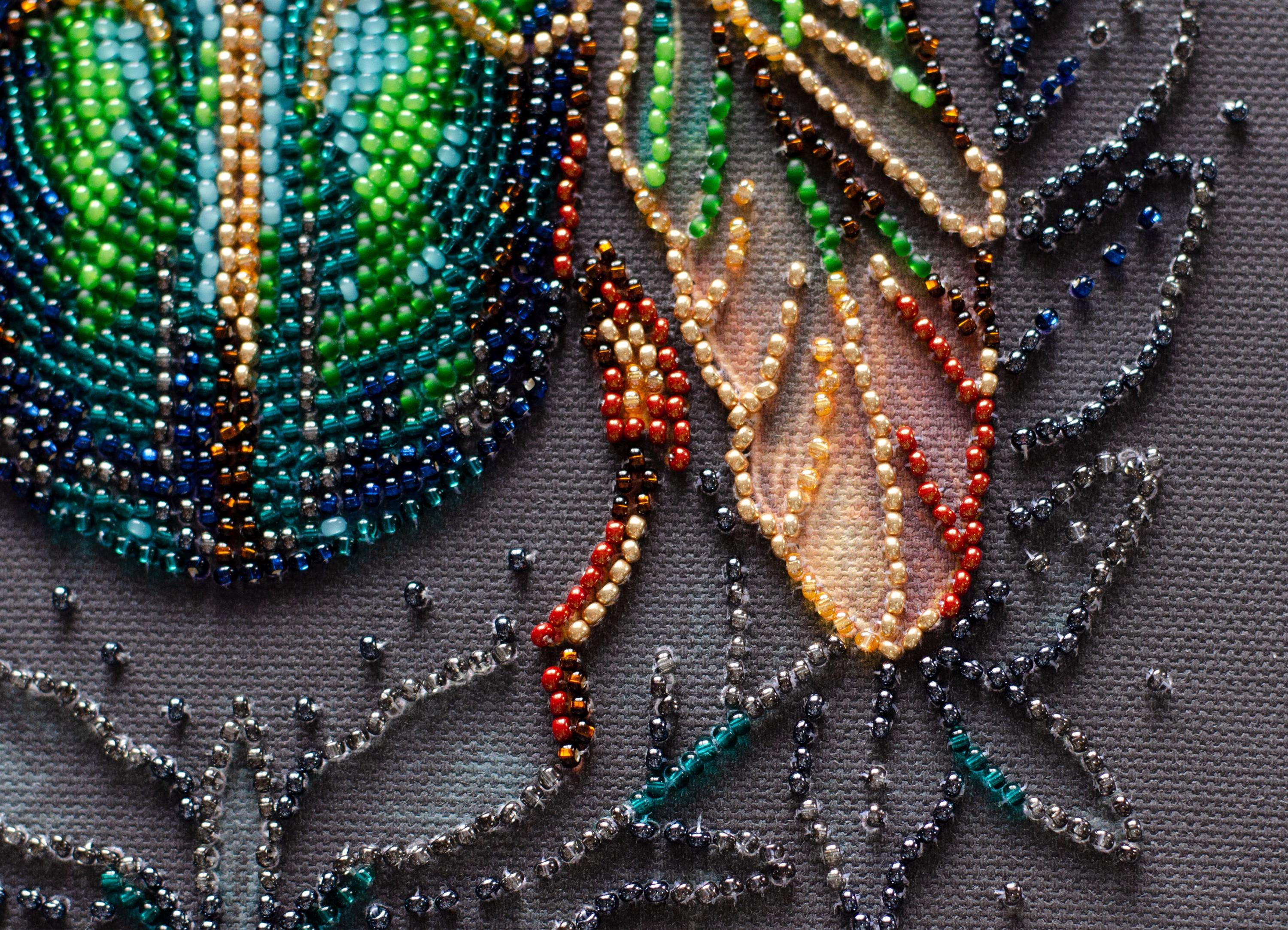 Bead Embroidery Kit - Emerald Beetle, Beaded Scarab Beetle, Insect ...