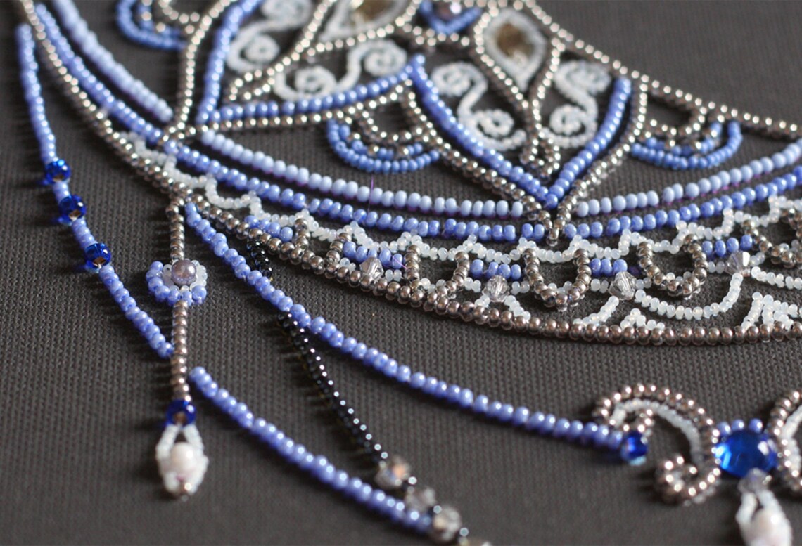 Bead Embroidery Kit - Moon Pattern, Moon Embroidery, DIY Beaded ...