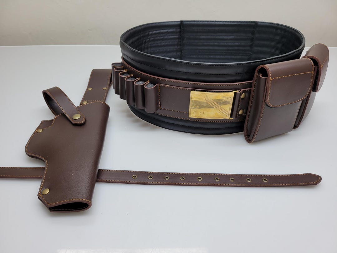 Genuine Leather Boba Fett Belt With Holster & Pouches – Star Wars ...