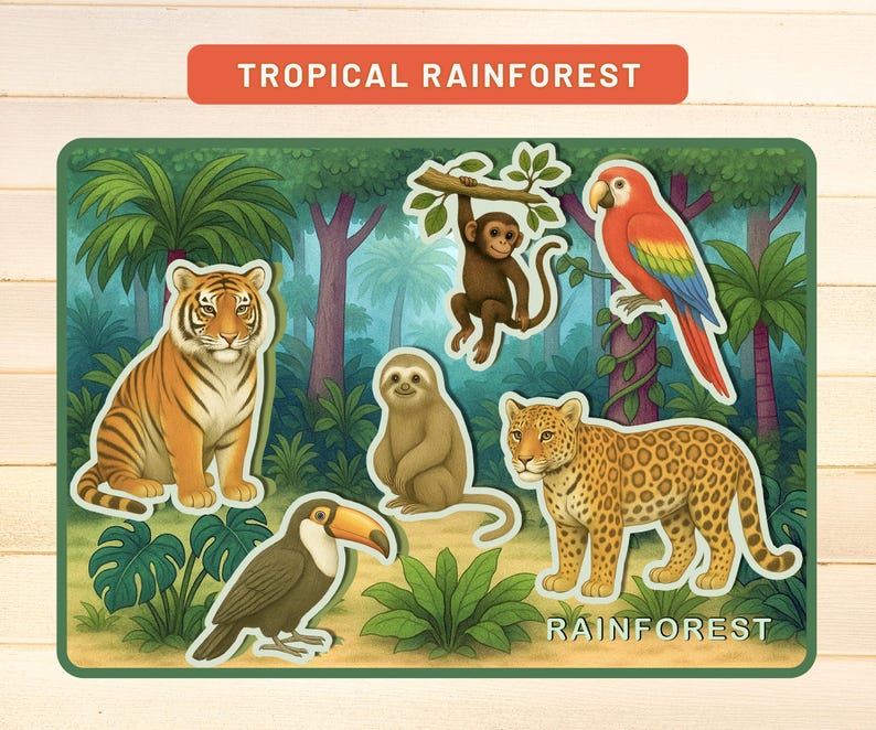 Animal Habitat Match up Game, Learn Animals and Their Homes, Printable ...