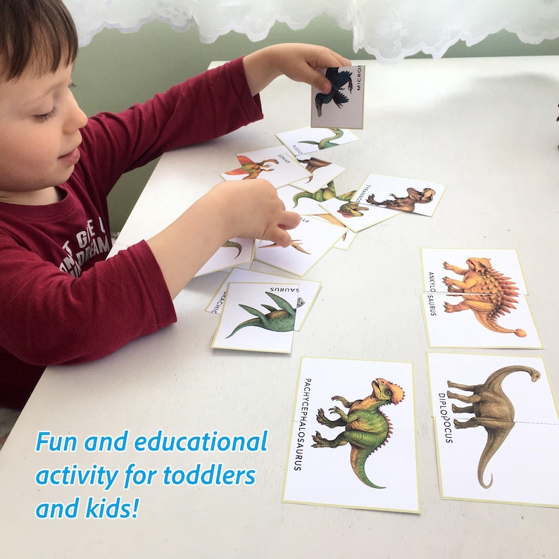 Dinosaur Toddler Kids Educational Activities – Printable Games ...