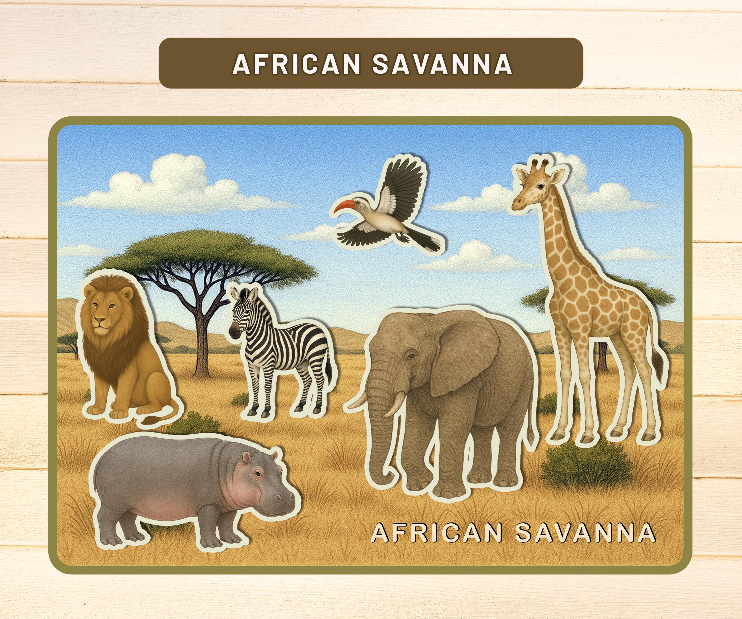 Animal Habitat Match up Game, Learn Animals and Their Homes, Printable ...