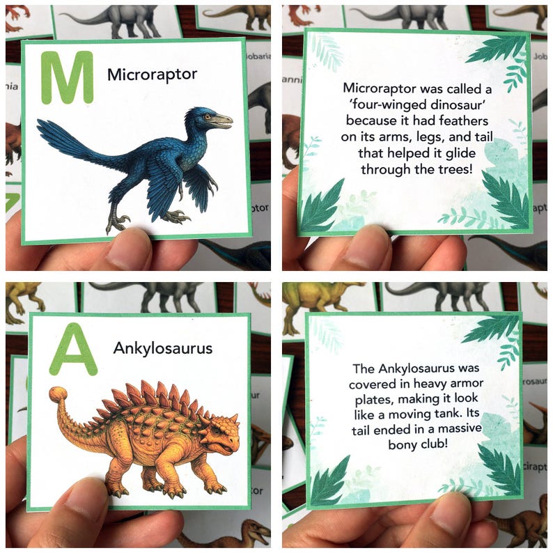 Dinosaur Alphabet Cards, Letter Tracing Worksheet, Toddler Preschool ...