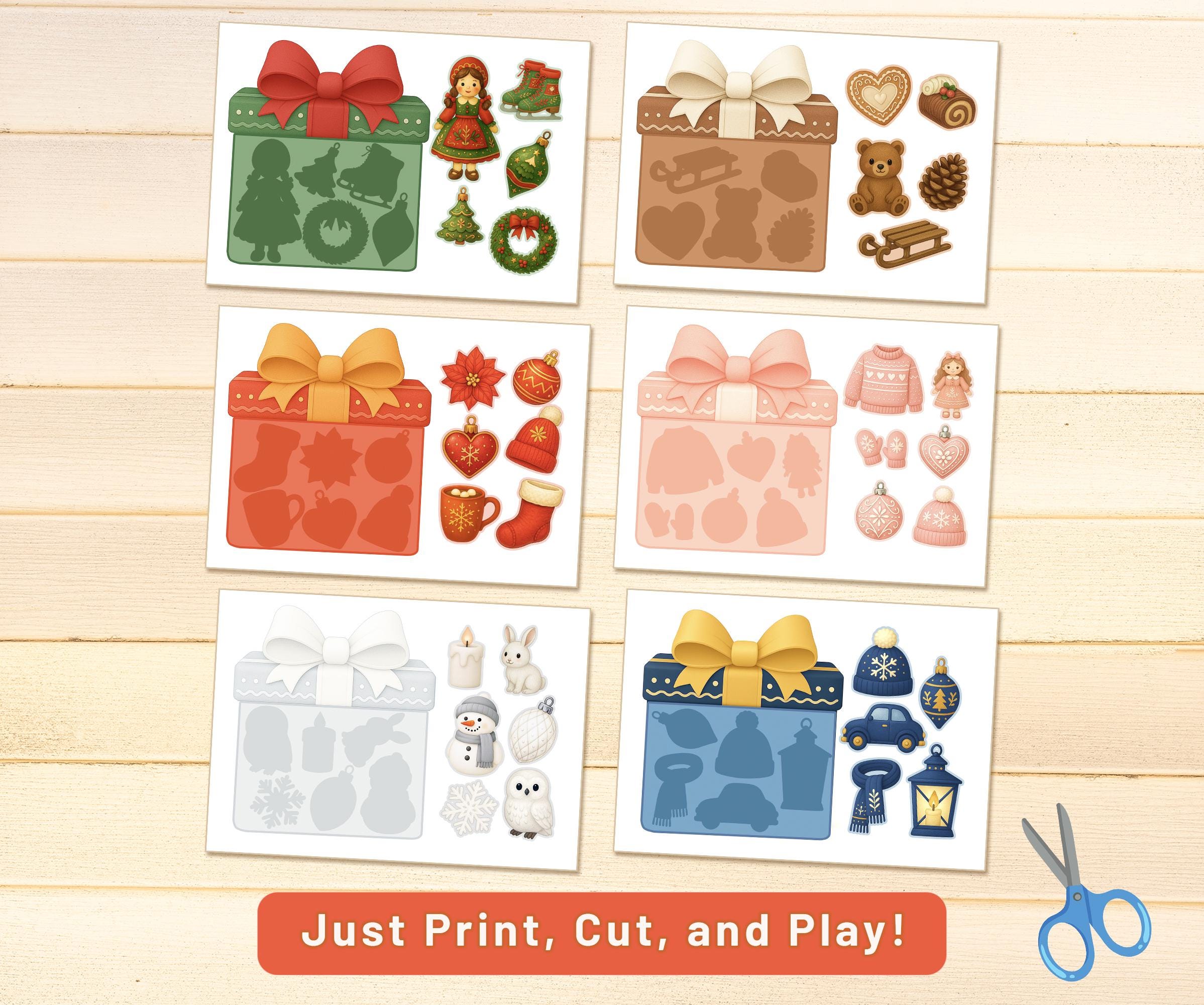 Christmas Color Sorting Game, Toddler Winter Activity (PDF) - Etsy