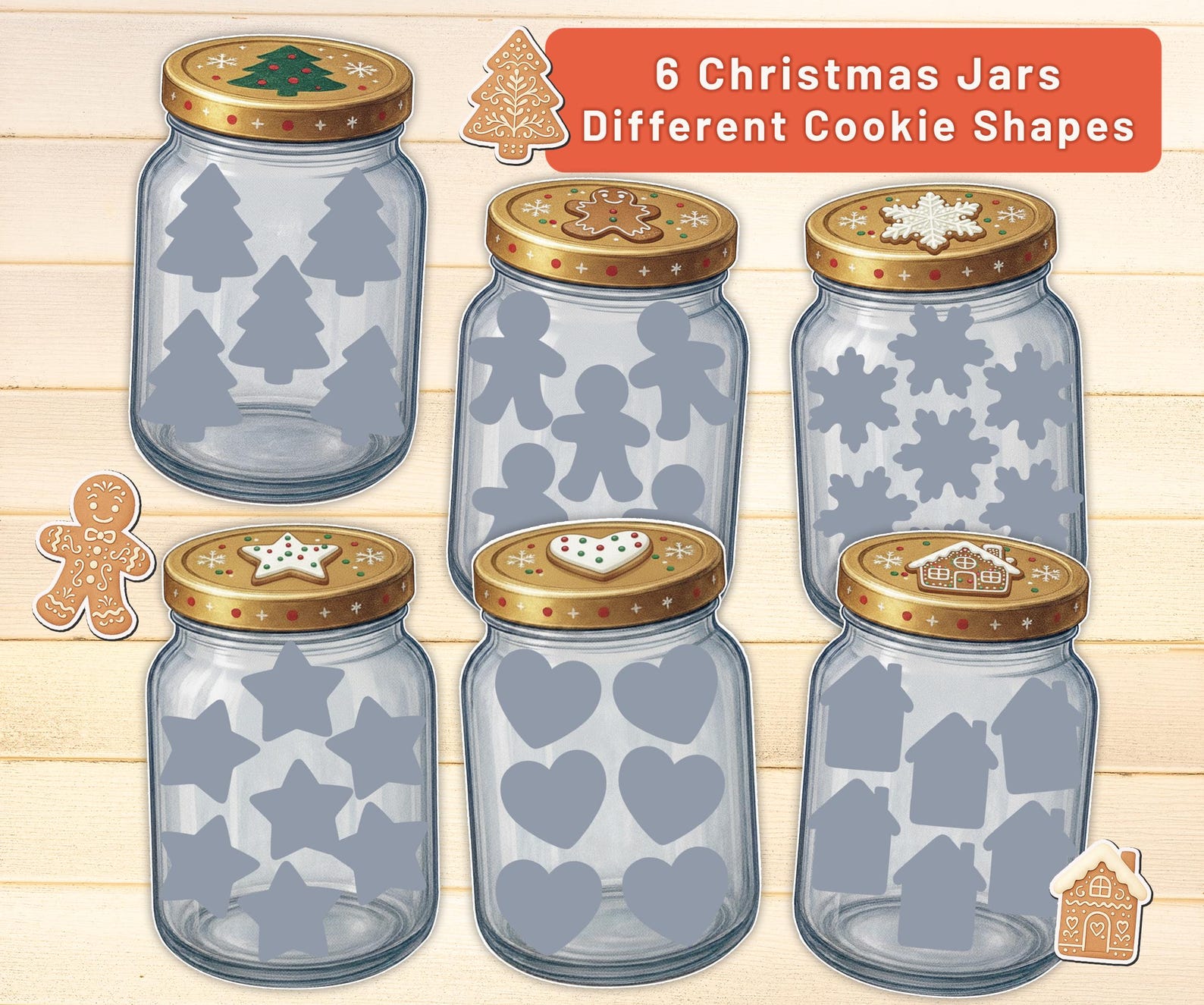 Christmas Cookie Shape Sorting Game, Winter Toddler Activity (PDF) - Etsy