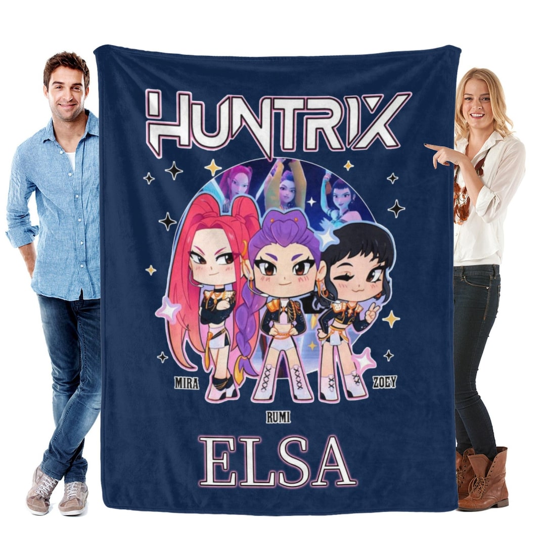 Custom Huntrix K-pop Demon Hunters Blanket,custom Name Blanket,kpop ...