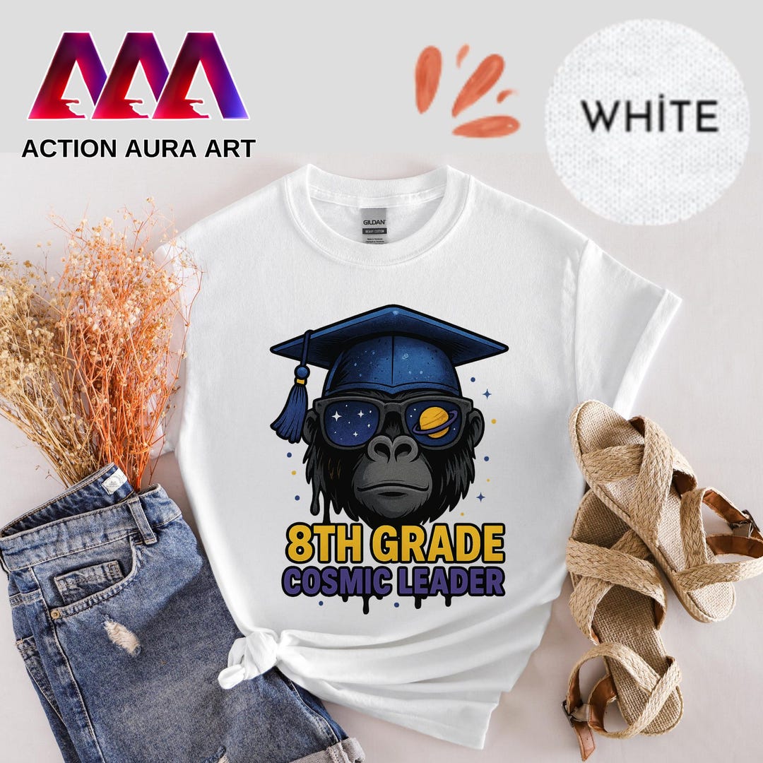 8th Grade Cosmic Leader Shirt – Cool Graduation Gift for Boys Girls – Middle School Grad Tee ...