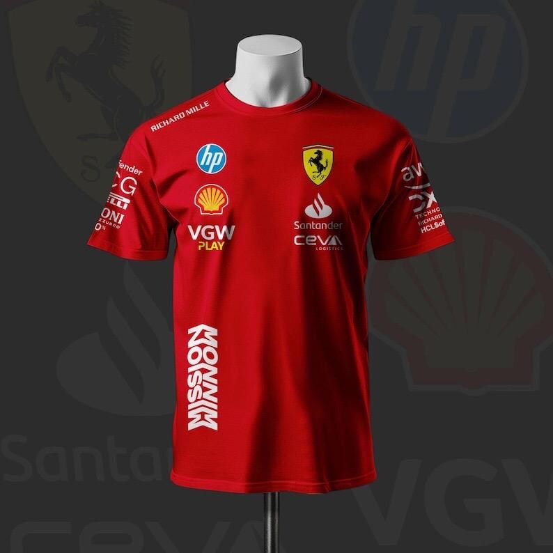 F1 Ferrari 2025 Go Kart Racing Suit, Free Gift(free T-shirt, Balaclava ...