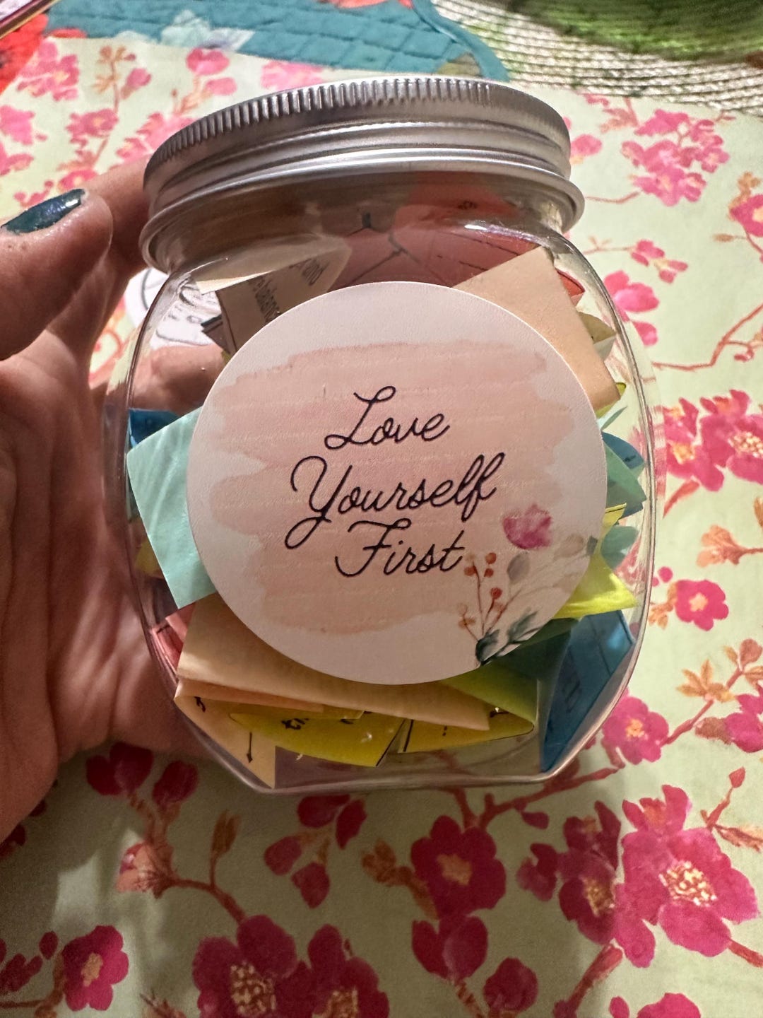 Love Yourself First Affirmation Jar Self Love Affirmations Mindfulness ...