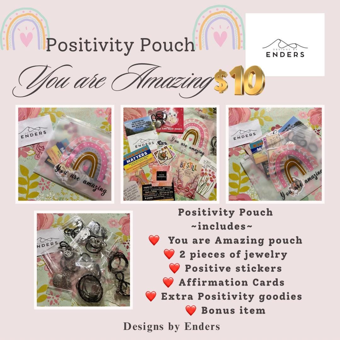 Positivity Pouch - Affirmations - Self Love - Kindness- Stress Relief ...