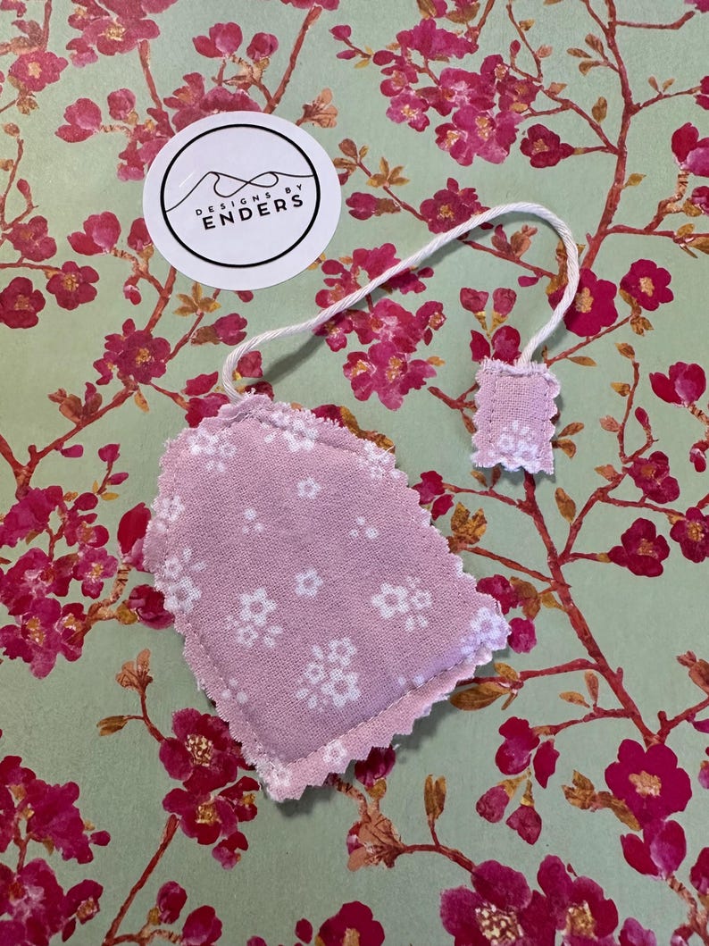 Quilted Tea Bag Bookmark Bookish Merch Sewn Bookmark Lace Bookmark Gift ...