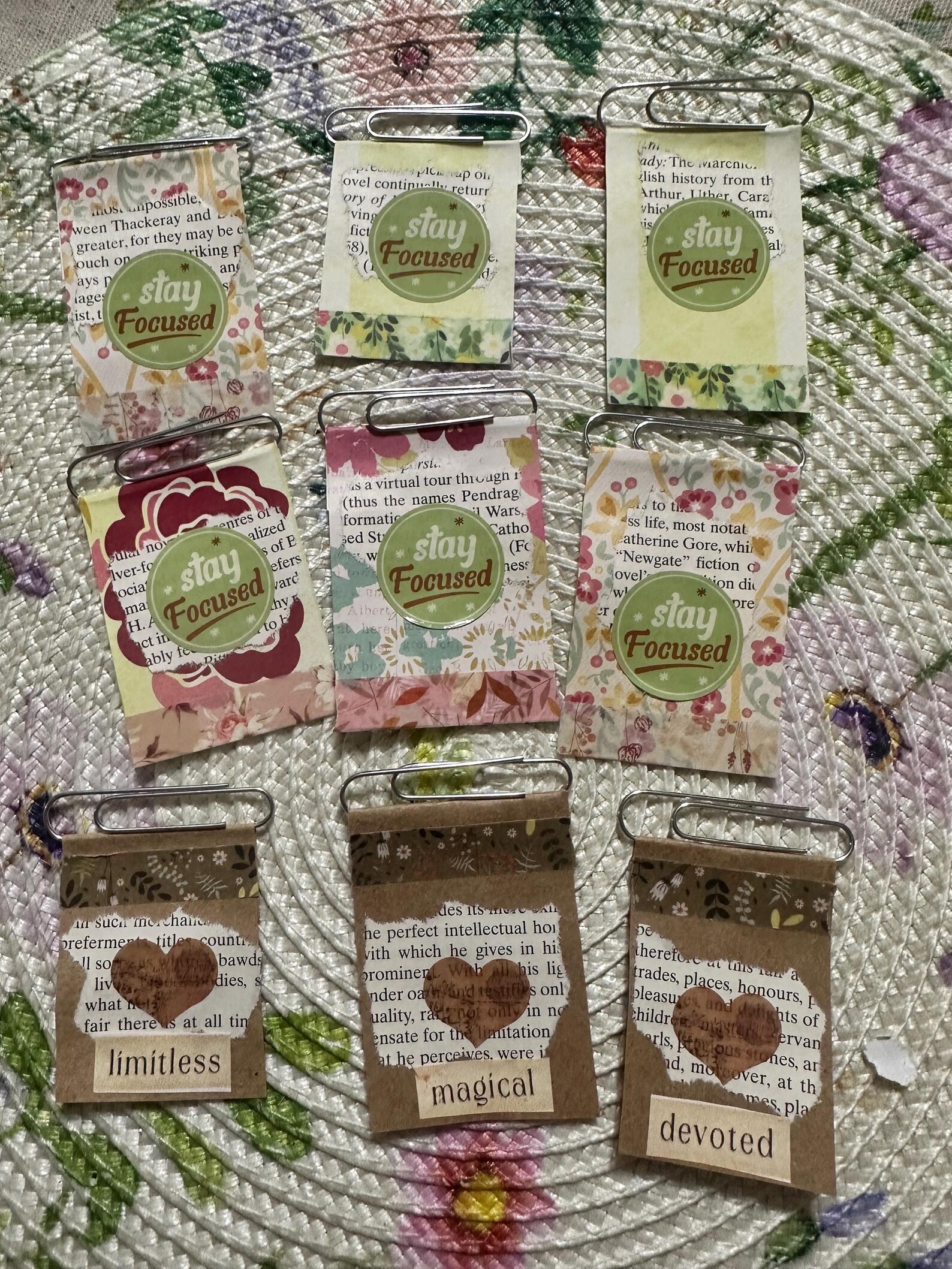 Embellished Paper Clip Flags Junk Journal Literary Girl Bookish Merch ...